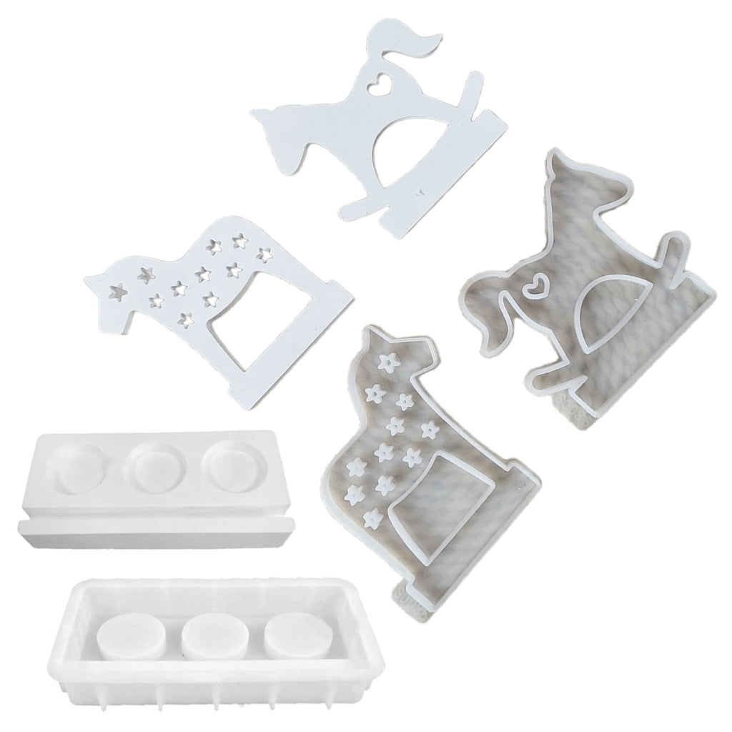ROCKROK Silicone Crafts Molds Reused Castings Molds DIY Candle Making ...