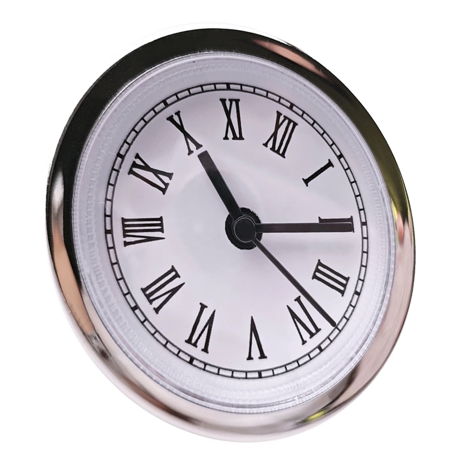 ROCKROK Silver Trim Round Small Quartzs Clock Mechanism Insert 60mm ...