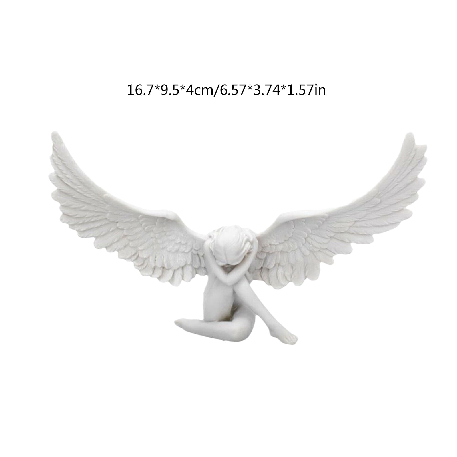 ROCKROK Sobbing Garden Statue Statues Resin Ornaments Wing Miniature ...