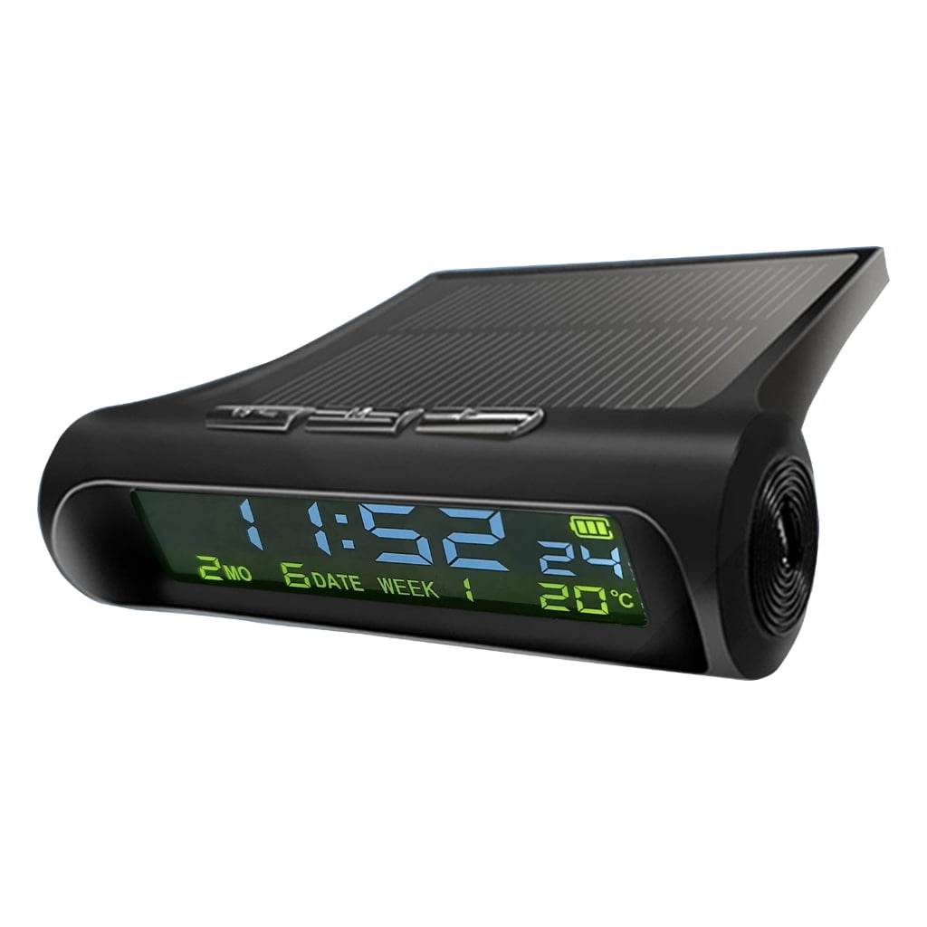 ROCKROK Solar Car Digital Clock Driving Time Date Dashboard Digital ...