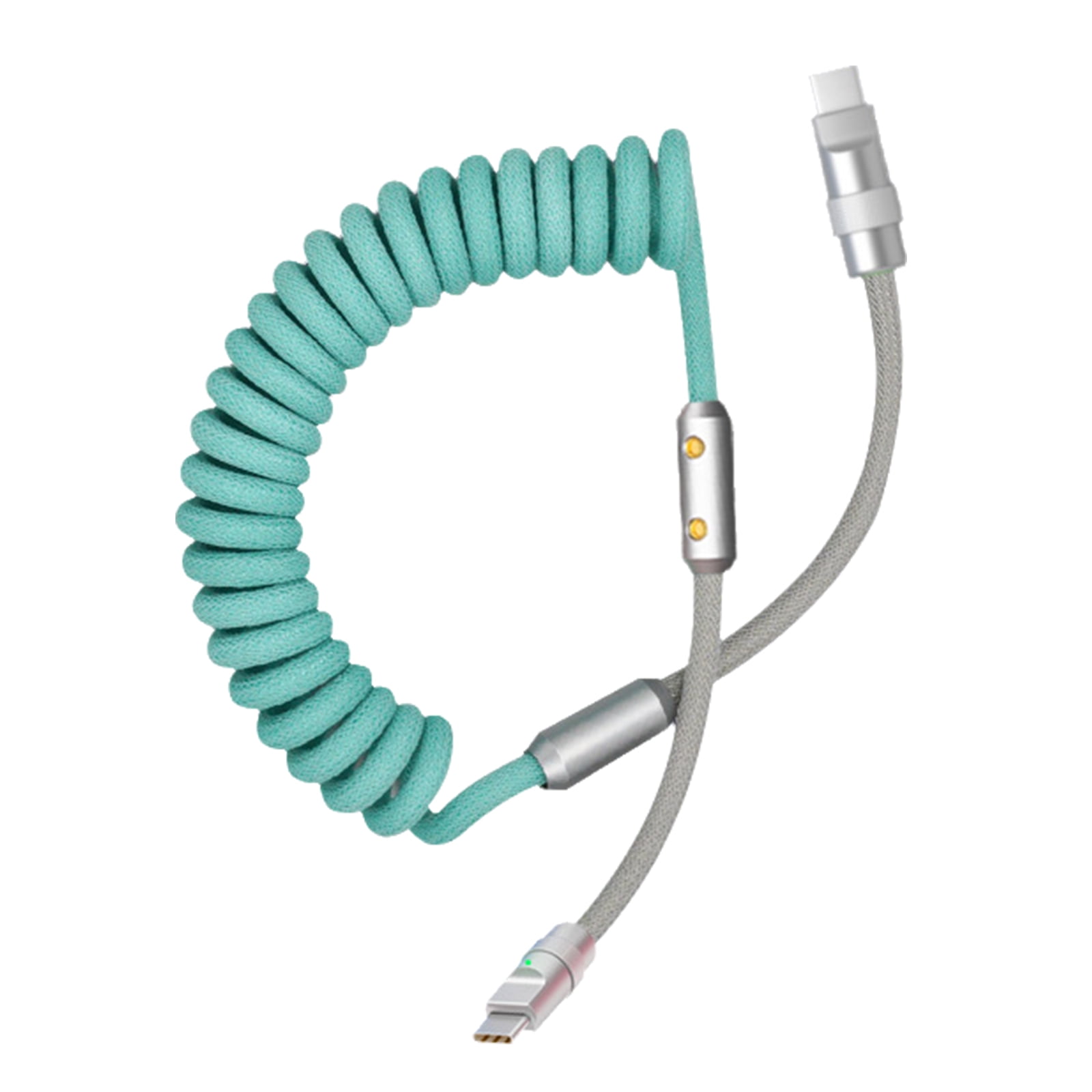 ROCKROK Spring Coil Data Cable For USB C Devices, 120W Fast Charging ...