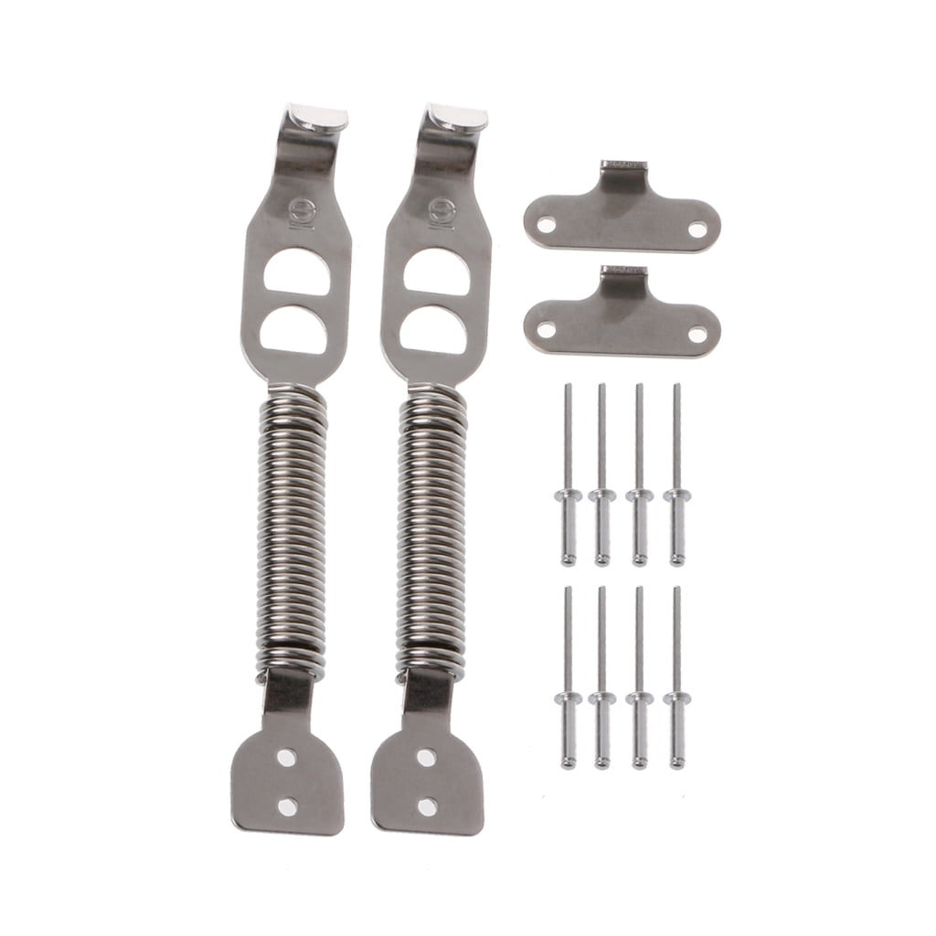 ROCKROK Stainless Boot Bonnet Springs Clips Competition Hood Panel Race ...