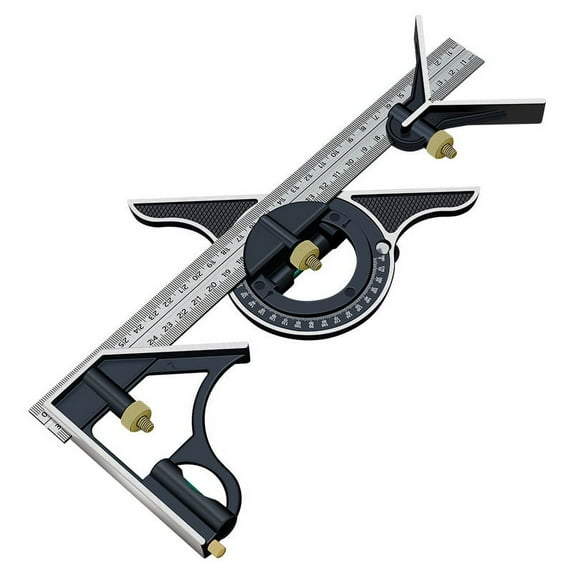 ROCKROK Stainless Square Ruler Multifunction Sliding Combination Square ...