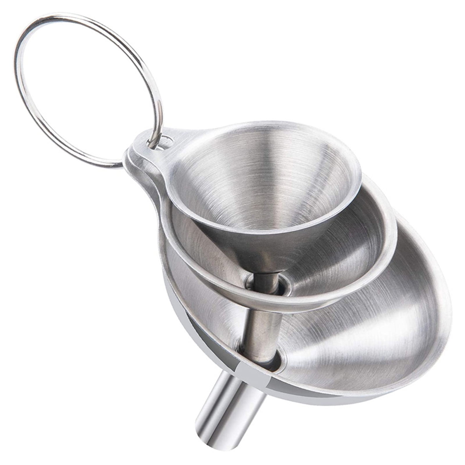 ROCKROK Stainless Steel Funnel for Filling Bottles Kitchen Funnel Set ...