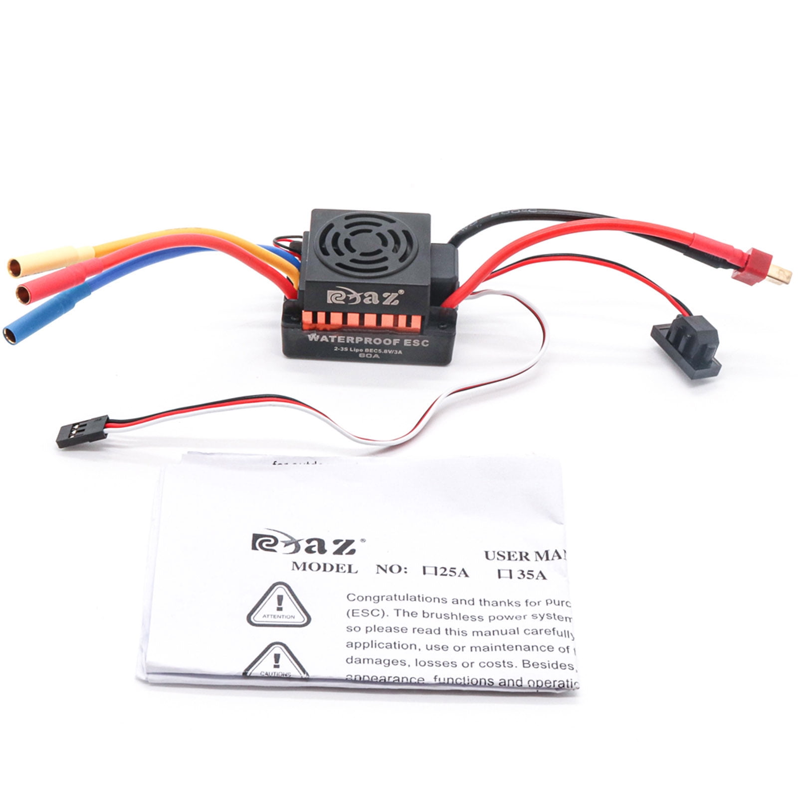 ROCKROK Toy,60A Brushless Motor Waterproof Electronic Speed Controller ...