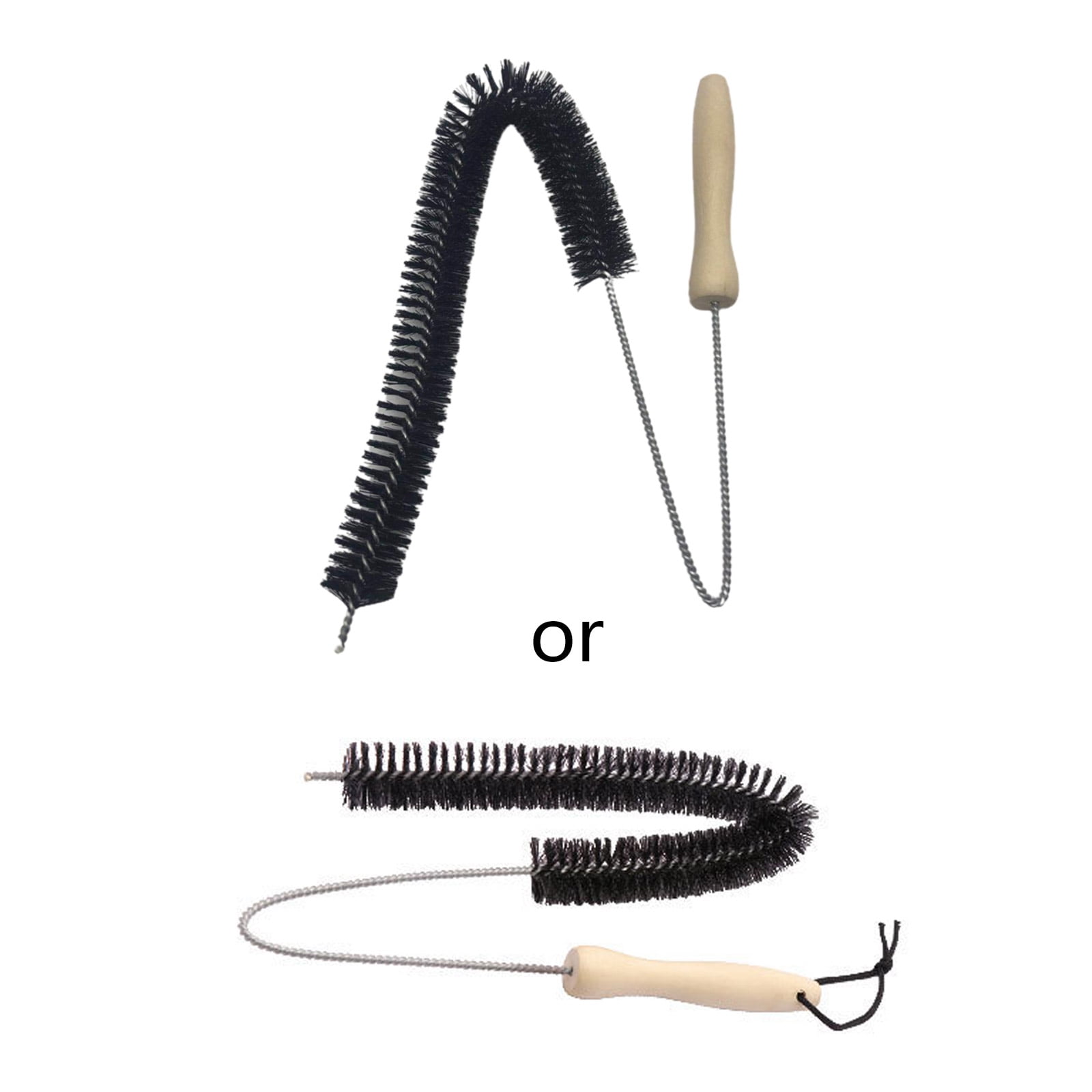 ROCKROK Wood Handle Long Brush Water Pipe Drainage Dredge Tool Flexible ...