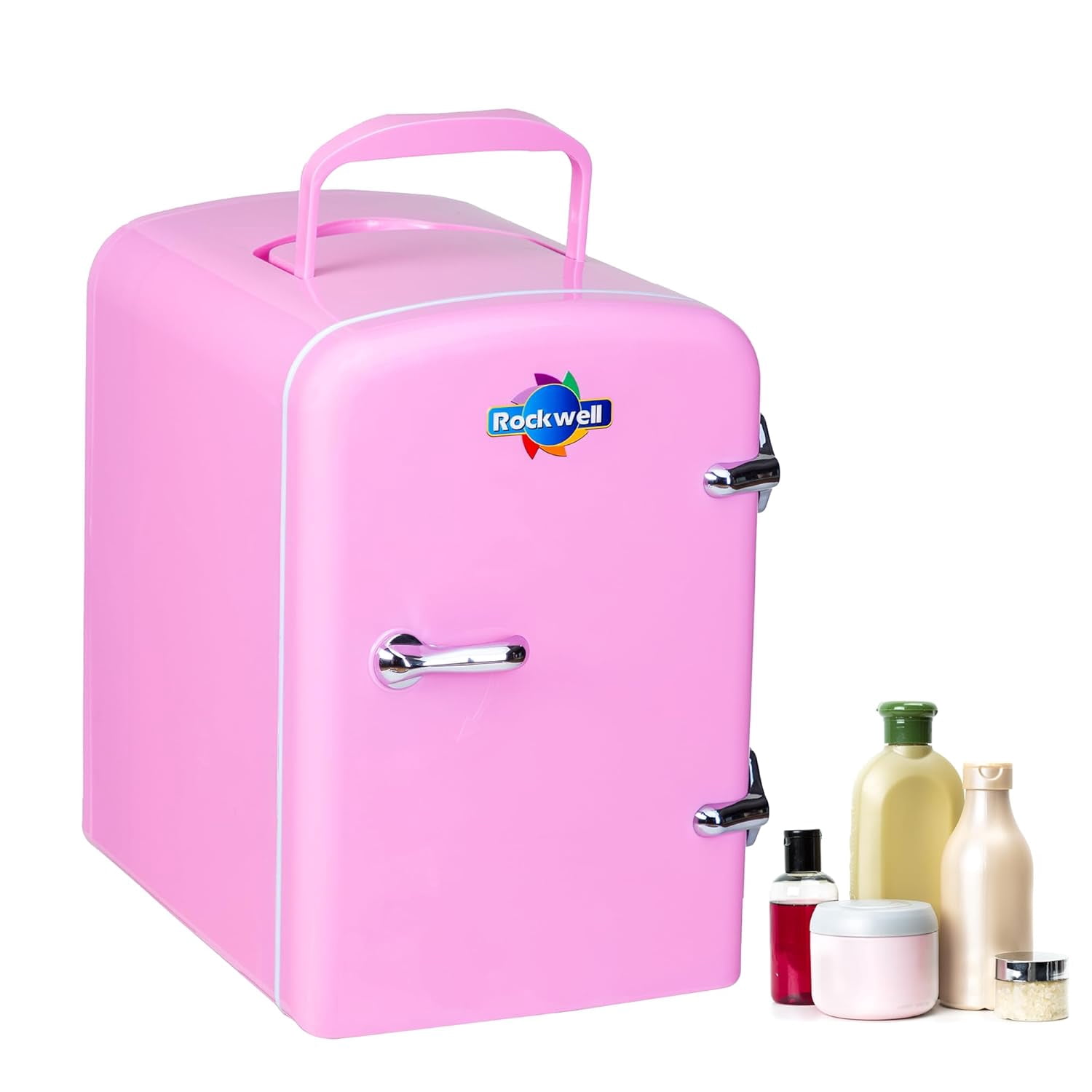 ROCKWELL 4L Retro Mini Fridge and Warmer ACDC Portable Thermoelectric ...