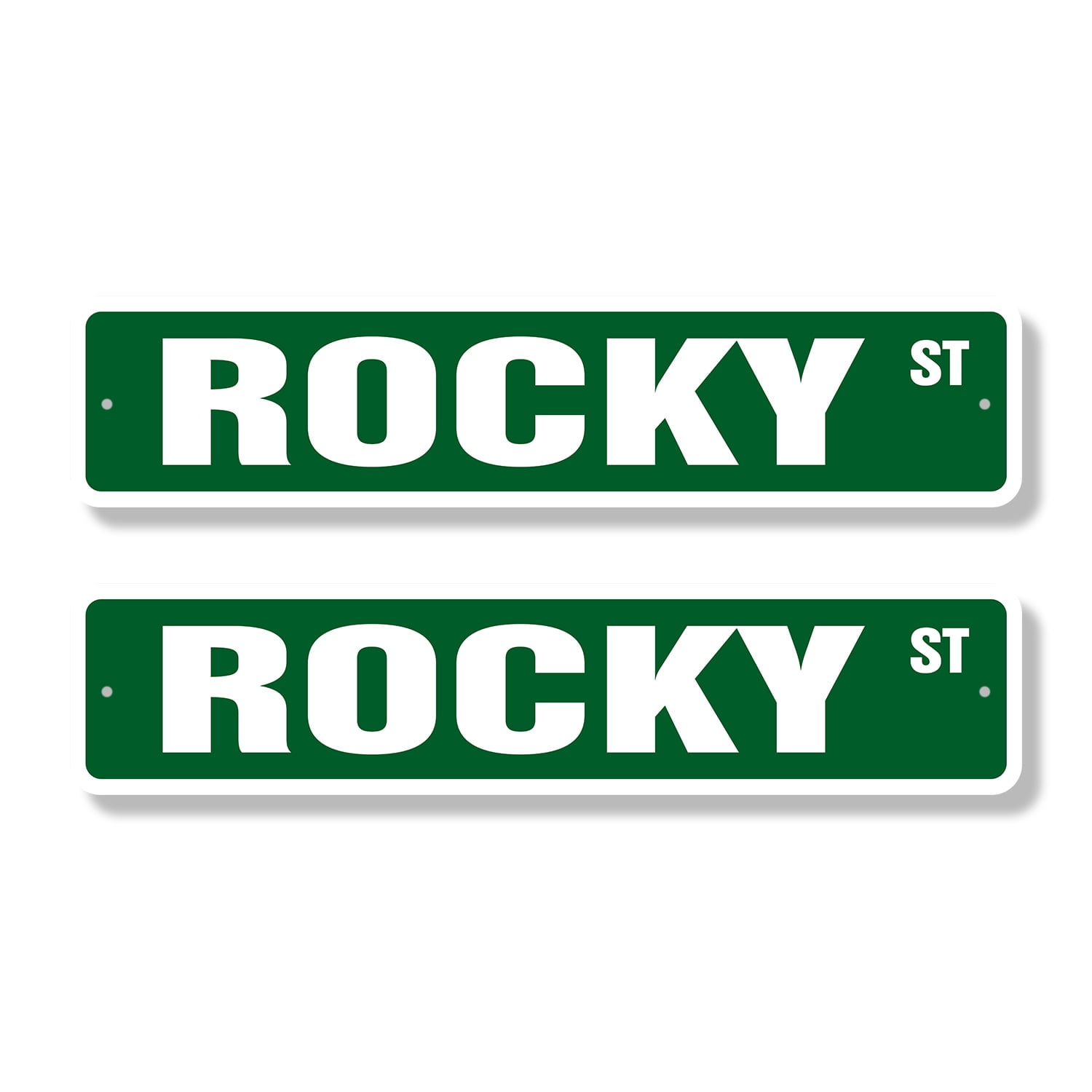 ROCKY Classic Street Sign (2 Pack) Childrens Name Room Sign Road Sign ...