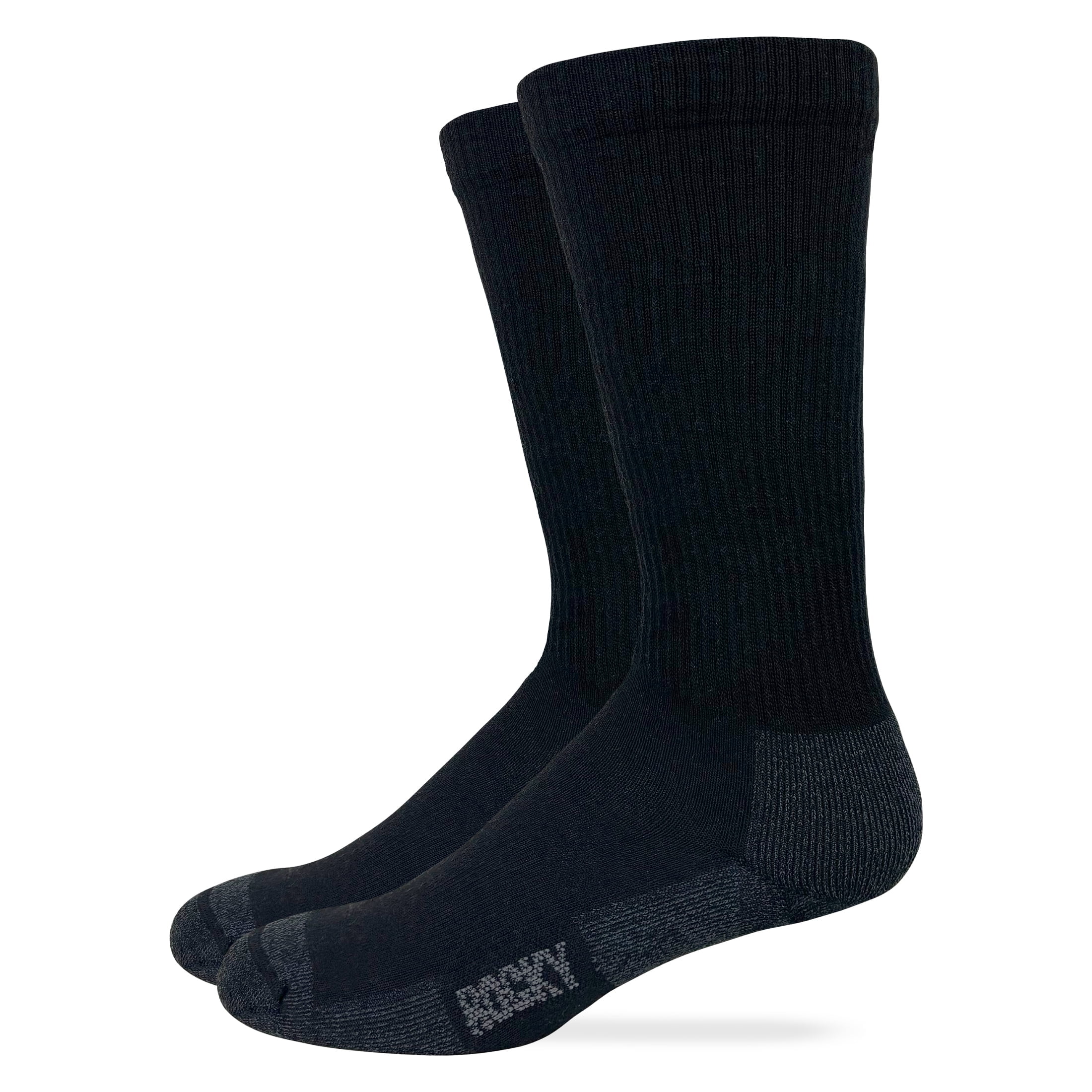 ROCKY Mens Merino Wool Year Round Seamless Toe Military Crew Boot Socks ...