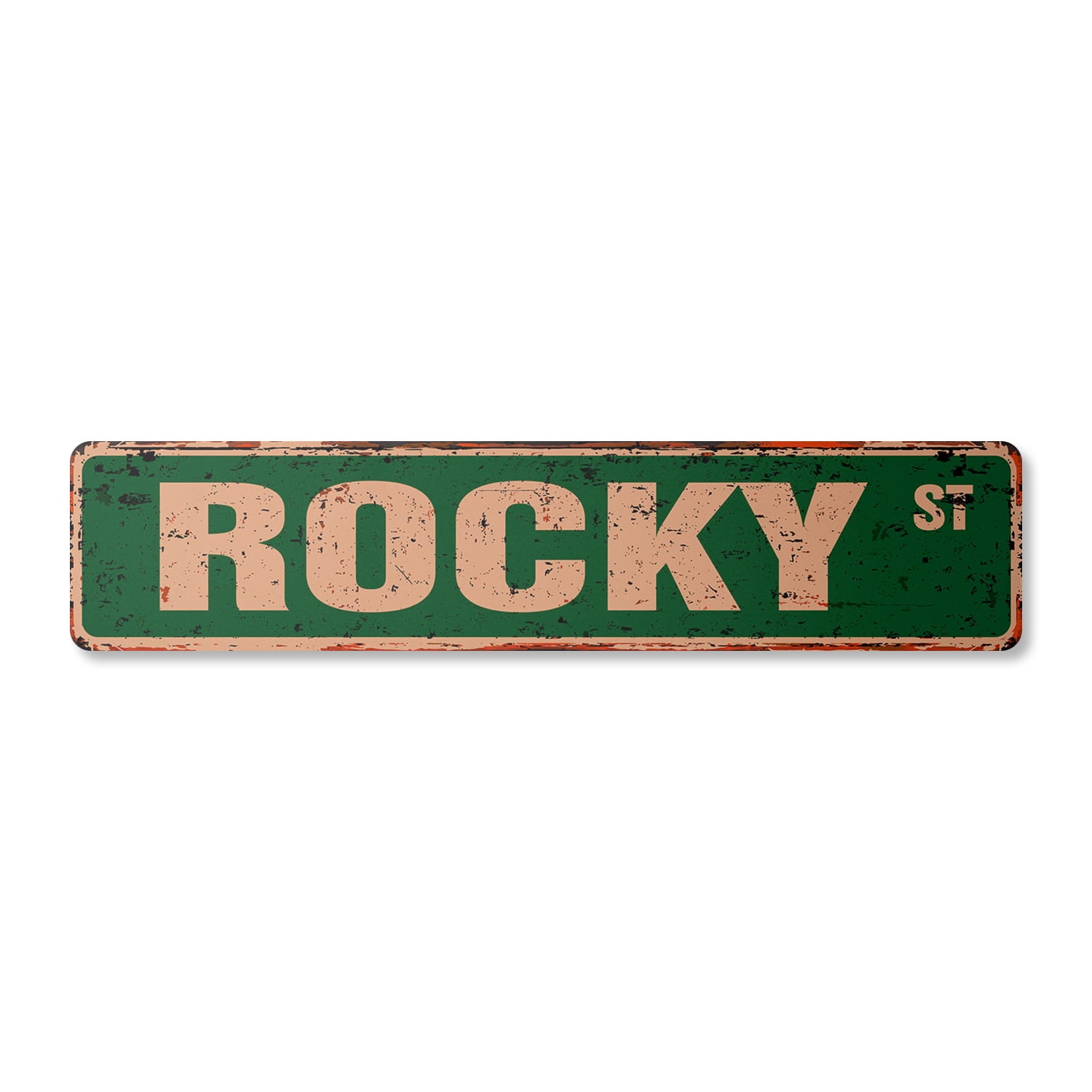 ROCKY Vintage Plastic Street Sign Childrens Name Room Sign | Indoor ...