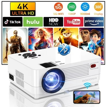 ROCONIA 5G WiFi Bluetooth 4K Support Native 1080P, 15000LM Full HD ...