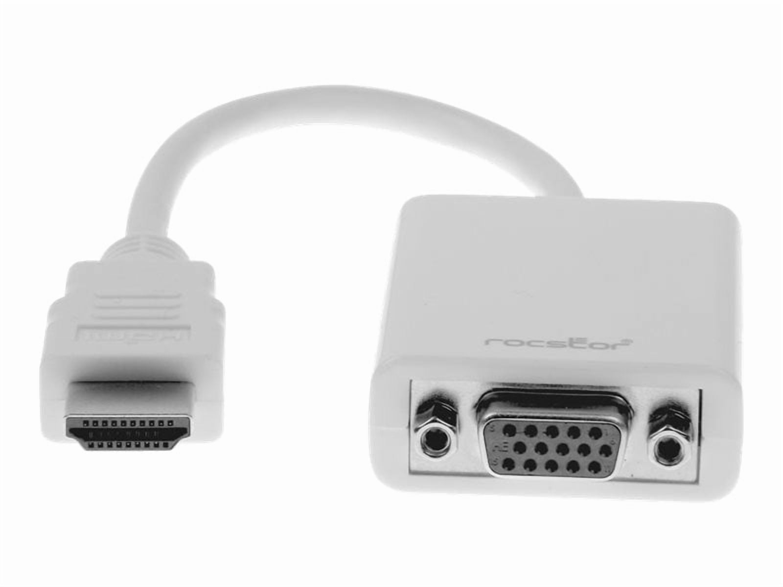 Rocstor 2M (6ft) HDMI to VGA M/F Cable - White - Walmart Business Supplies