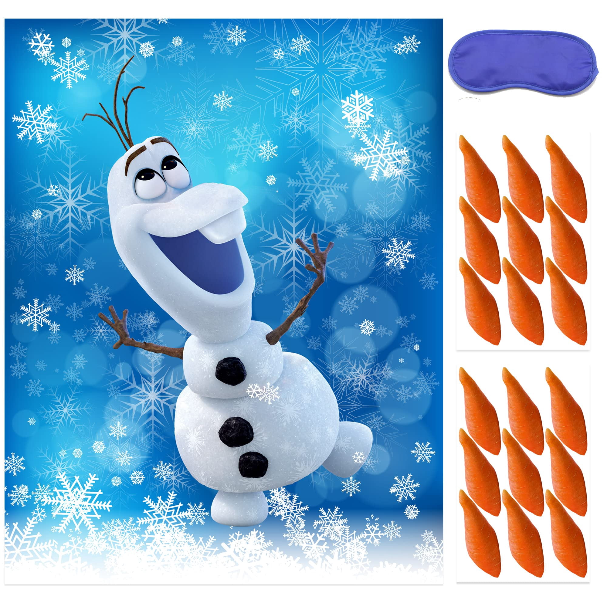 ROCWOHO Froze Christmas Party Pin The AIS1 Nose On The Olaf Game, Kids ...