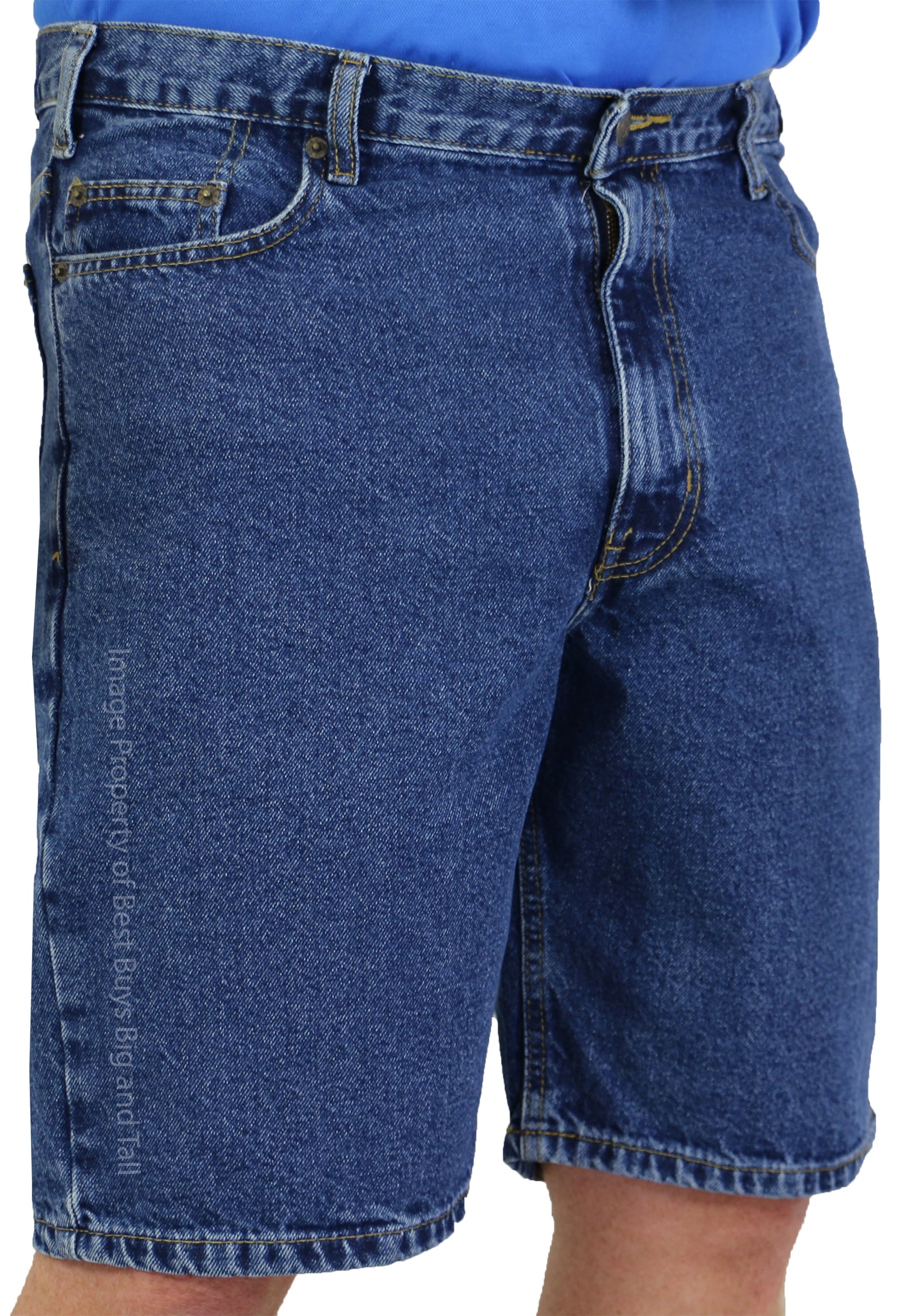 ROCXL Men's Big & Tall Relaxed Fit Denim Shorts, 5-Pocket Style, Sizes ...