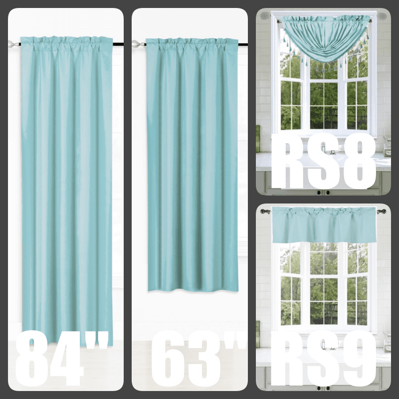 ROD POCKET FOAM LINED BLACKOUT WINDOW DRESSING CURTAIN PANEL OR VALANCE ...