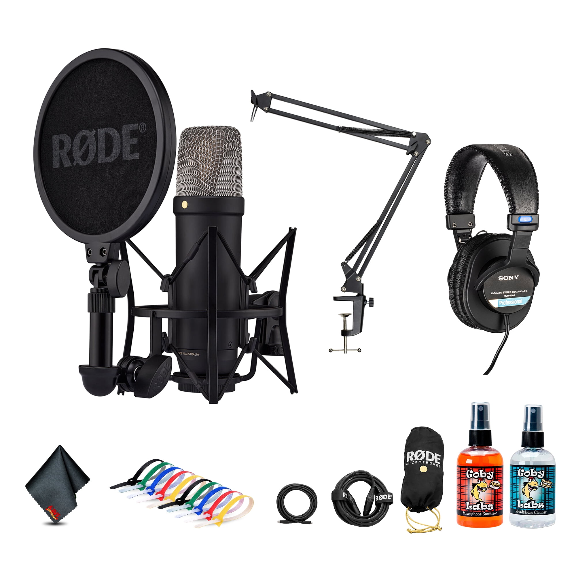 RODE NT1 5th Gen Large-Diaphragm Cardioid Condenser Microphone (Black) | XLR/USB Hybrid Mic for ...
