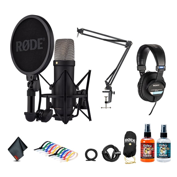 RODE NT1 5th Gen Large-Diaphragm Cardioid Condenser Microphone (Black ...