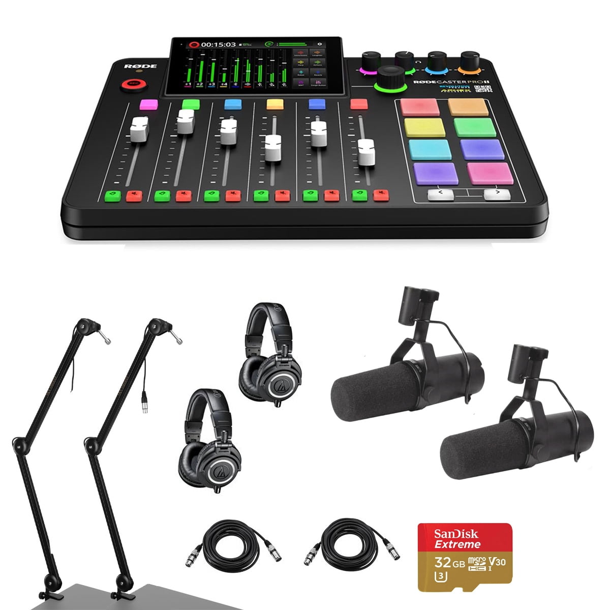 Rode RODECaster Pro II Integrated Audio Production Studio Console ...