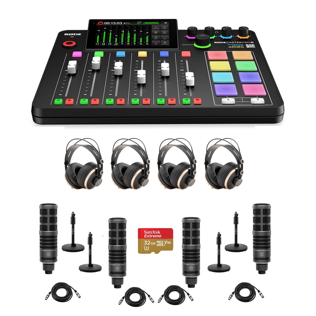 Rode RODECaster Pro II Integrated Audio Production Studio Console ...
