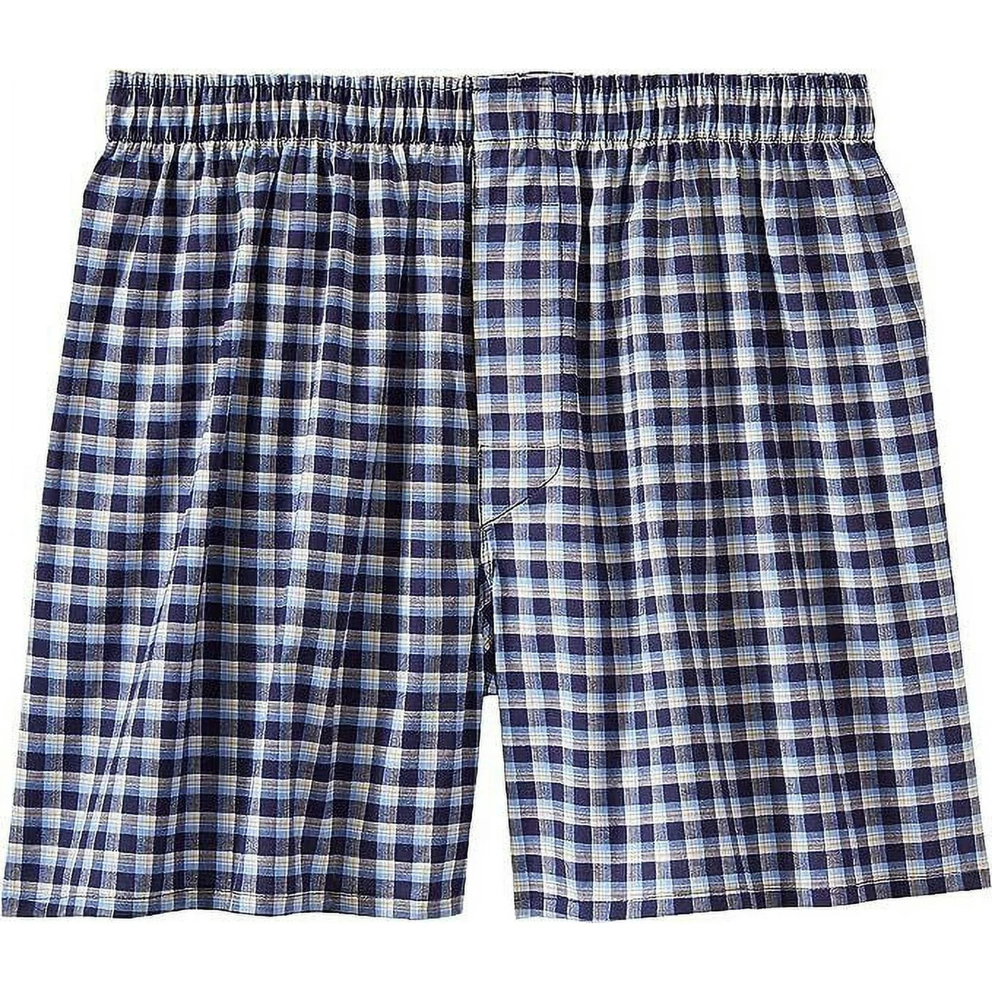 RODEX 3 PACK BOXERS PLAID MENS LARGE 36-38