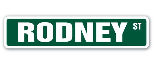 RODNEY Street Sign Childrens Name Room Sign | Indoor/Outdoor | 36" Wide ...