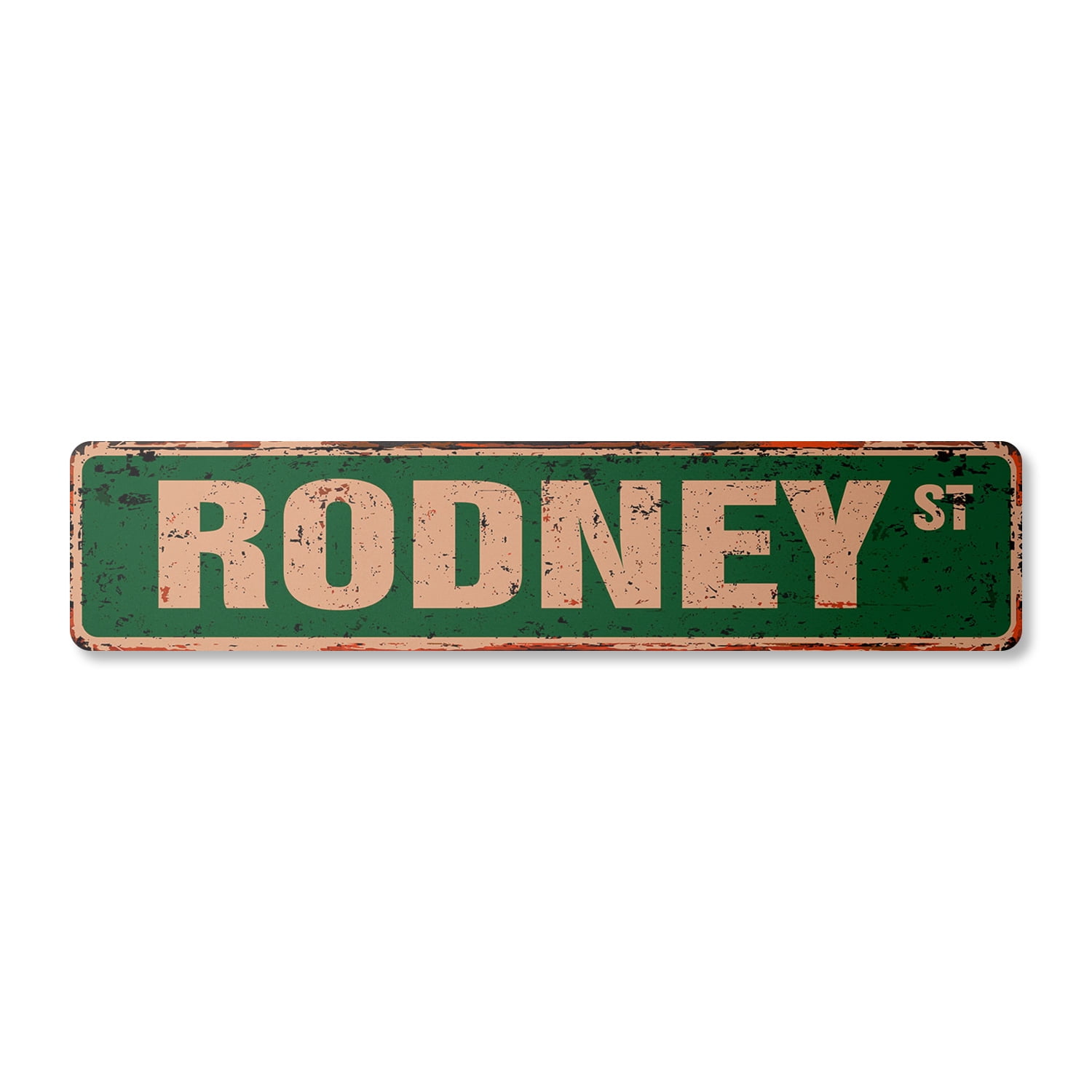 RODNEY Vintage Plastic Street Sign Childrens Name Room Sign | Indoor ...