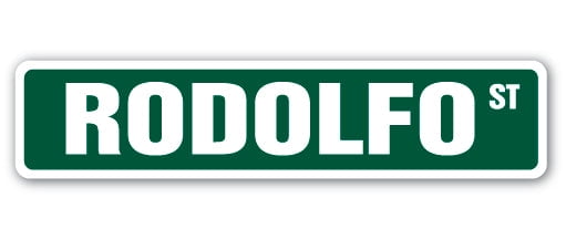 RODOLFO Street Sign Childrens Name Room Sign | Indoor/Outdoor | 36 ...