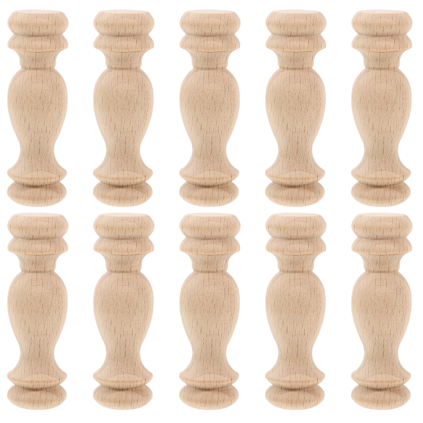 HONMEET Wood Spindles Treated Wood 10Pcs 2.4X0.7X0.7In - Walmart.com