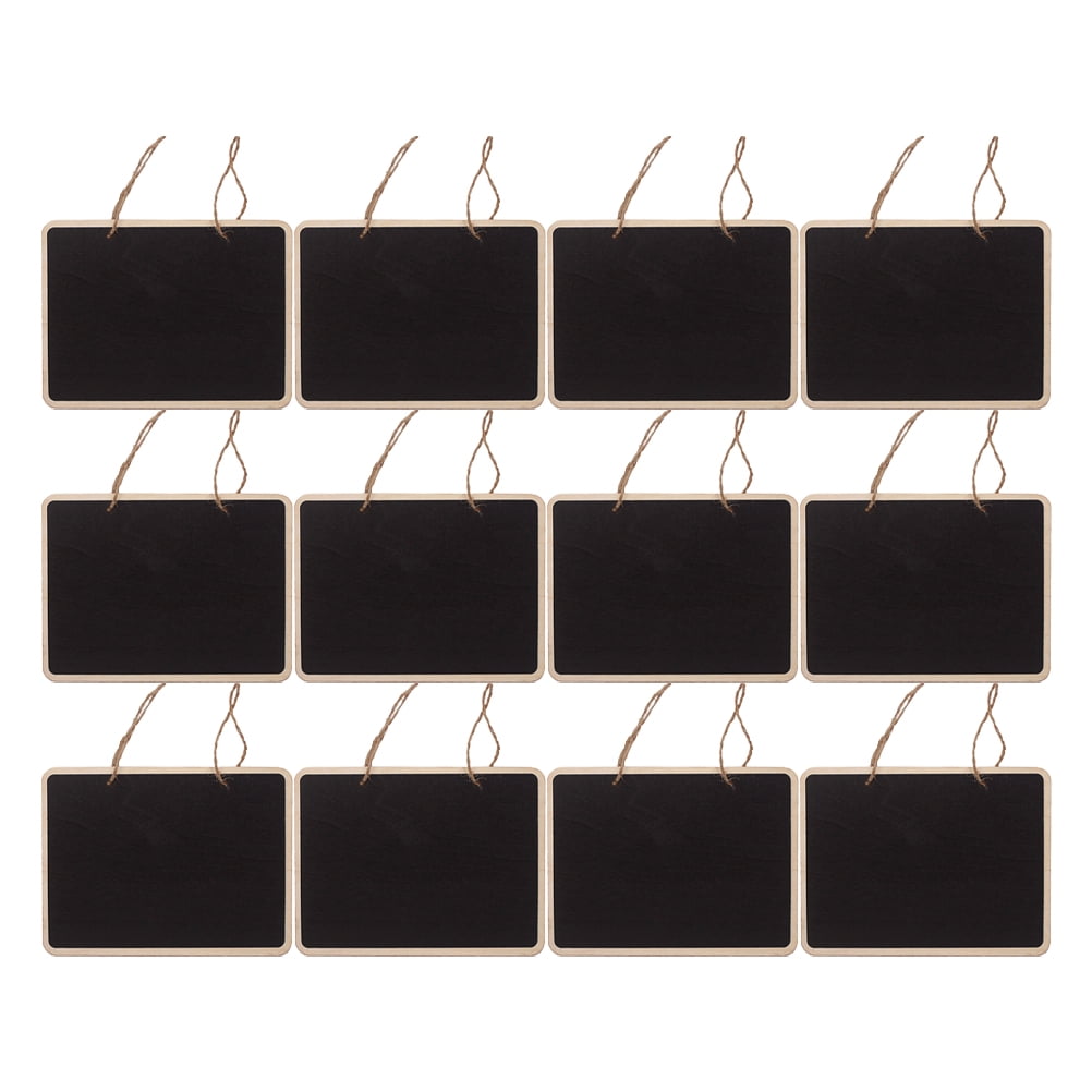 RODSHAKE 12pcs Hanging Wooden DIY Blackboards Double Sided Drawing ...