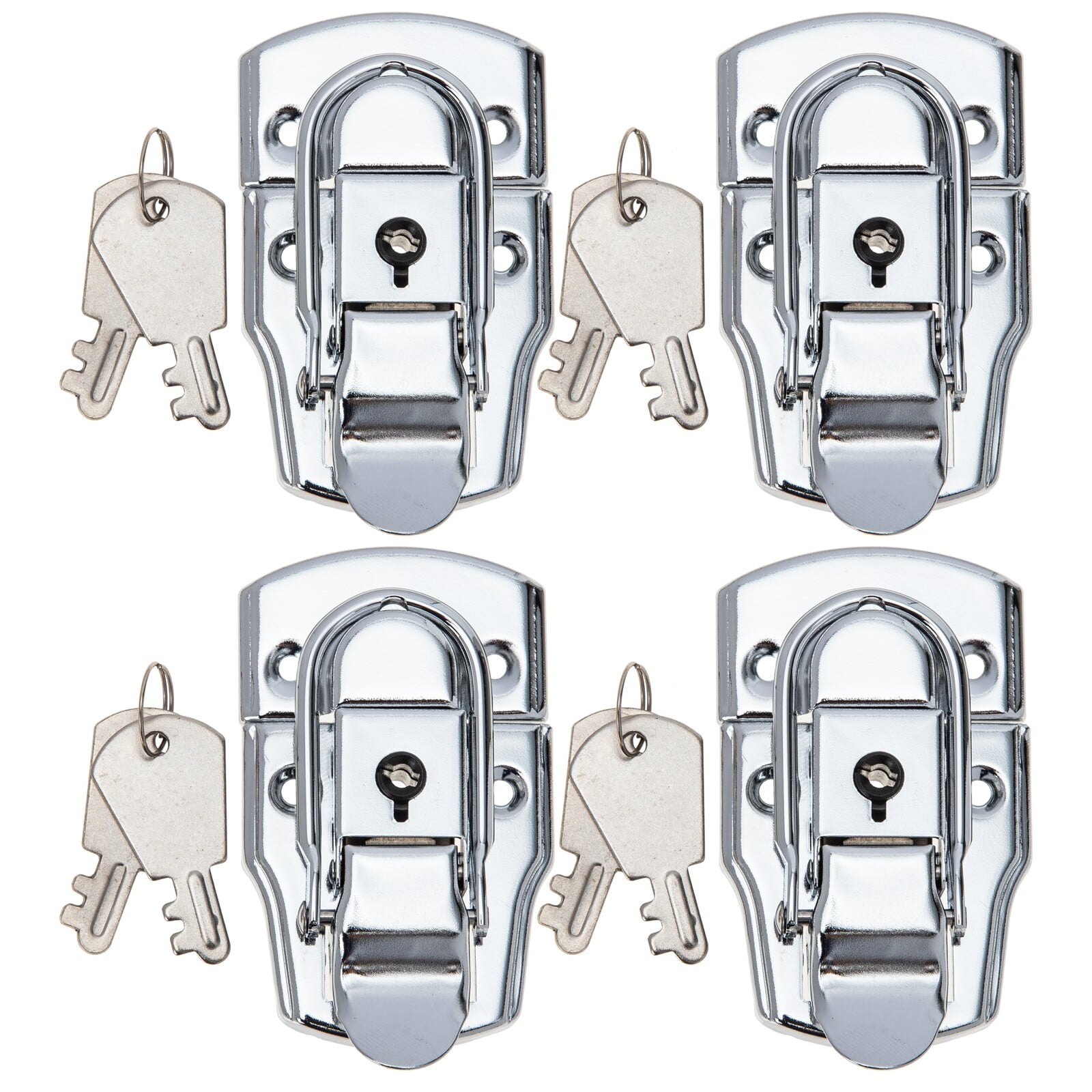 HONMEET Case Lock Anti Security Chest Lock Paddle Latch 4 Sets Silver ...