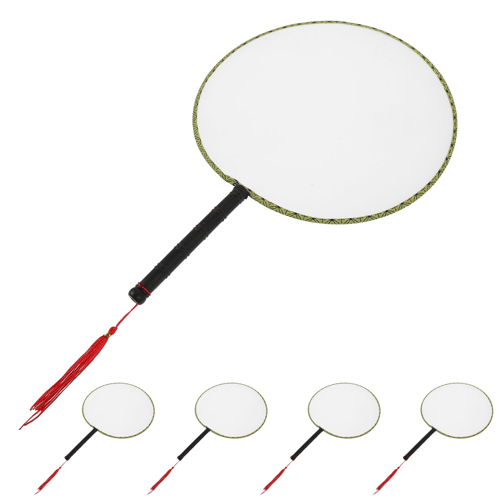 HONMEET Round Wooden Hand Fans 5Pack for Kids DIY Drawing and ...