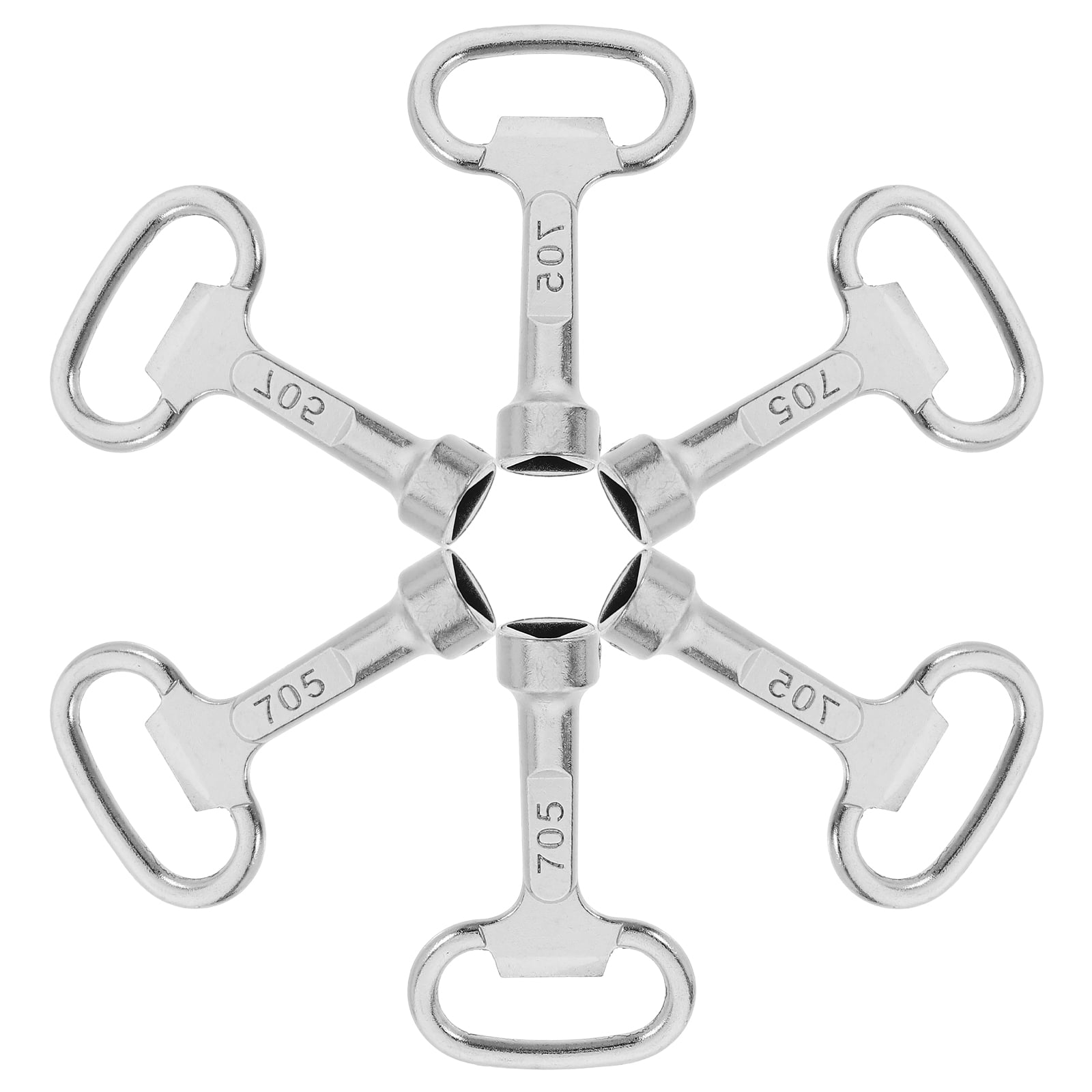 RODSHAKE 6pcs Metal Key Trash Bin Triangle Keys For Trash Can And ...