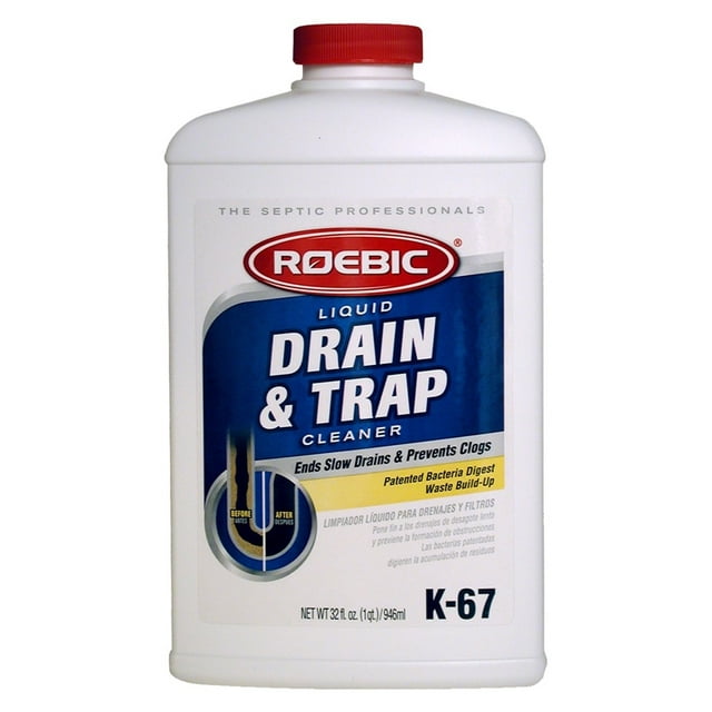 ROEBIC K67-L-Q12 Drain and Trap Cleaner, 1 qt Bottle - Walmart.com
