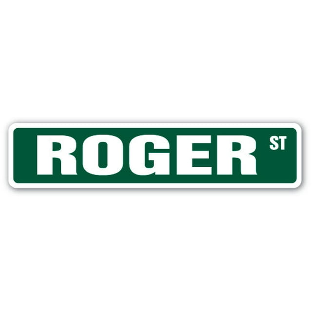 ROGER Street Sign Childrens Name Room Sign | Indoor/Outdoor | 36" Wide ...