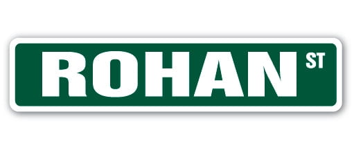 ROHAN Street Sign Childrens Name Room Sign | Indoor/Outdoor | 30" Wide ...