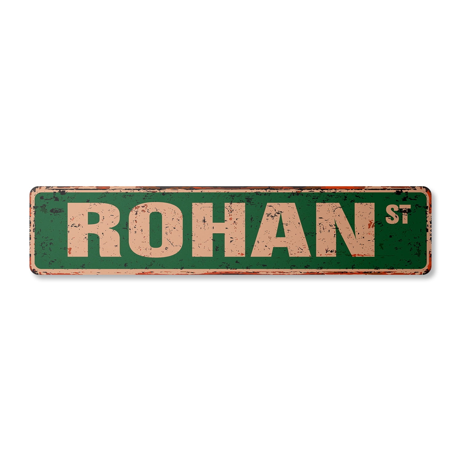 ROHAN Vintage Plastic Street Sign Childrens Name Room Sign | Indoor ...
