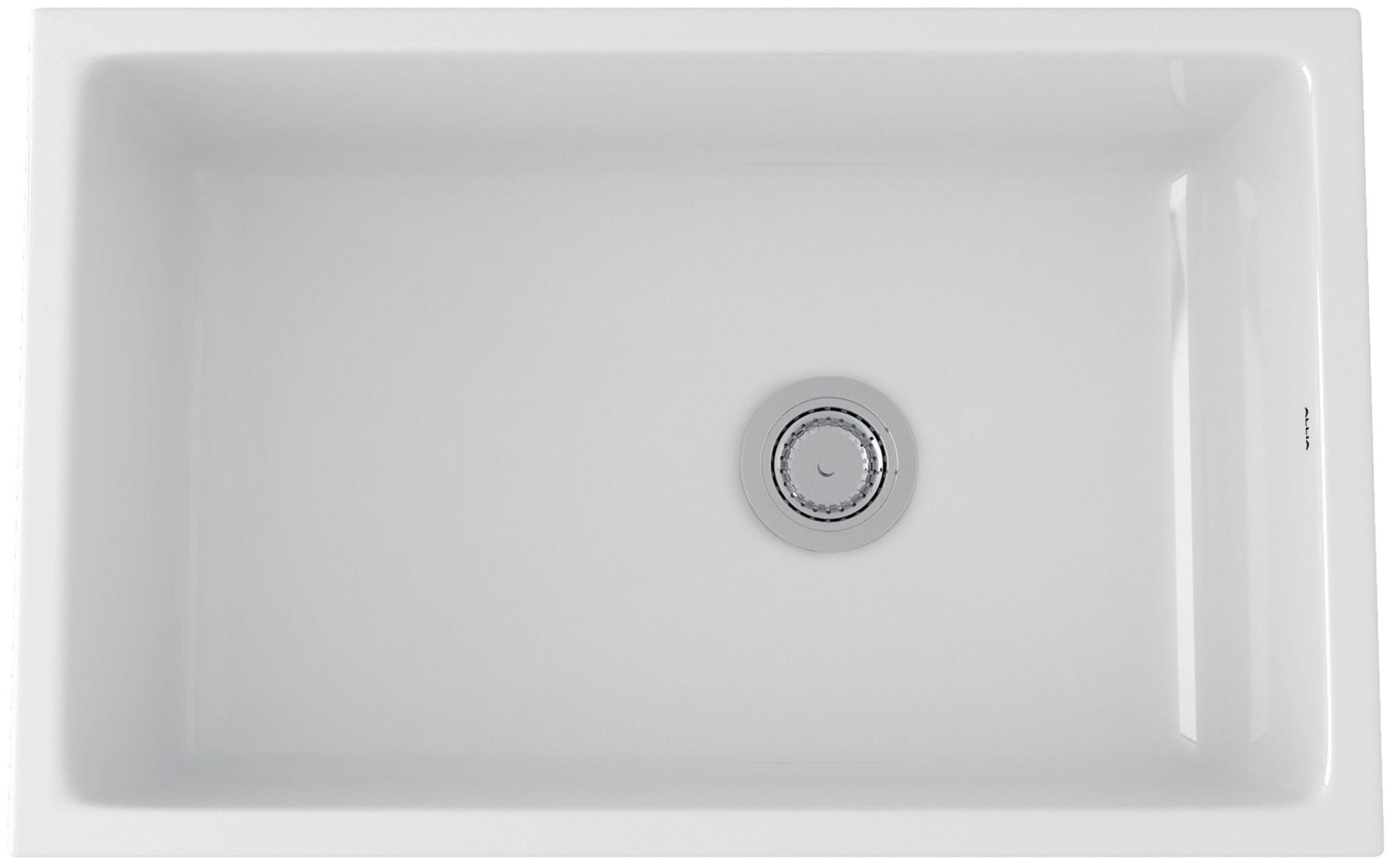 ROHL 6307 White Fireclay 31 5/8in Rectangle Single Basin Sink - Walmart.com