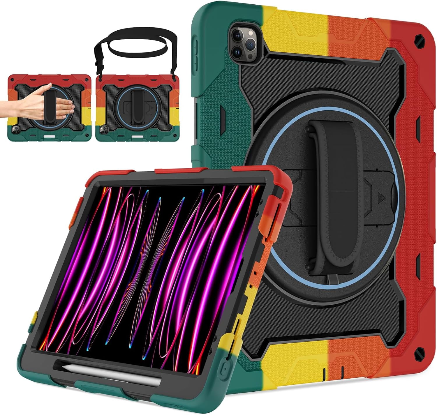 ROISKIN for iPad Pro 12.9 -Inch Case (6th, 5th, 4th & 3rd Gen) with HD ...