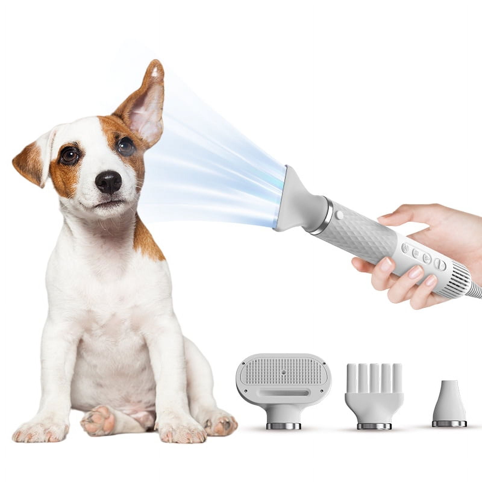 ROJECO Portable 2 in 1 Pet Hair Dryer For Dogs Cat Grooming Comb Brush ...