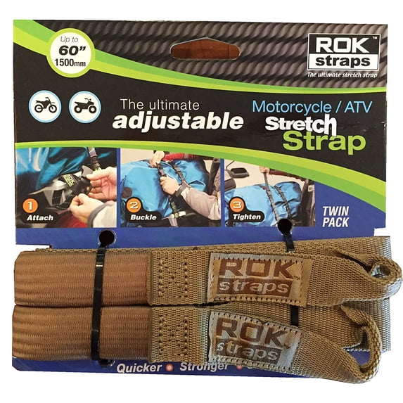 ROK Straps 10065 2-pk Tie-Downs 18'-60' Coyote Tan Adjustable Straps ...