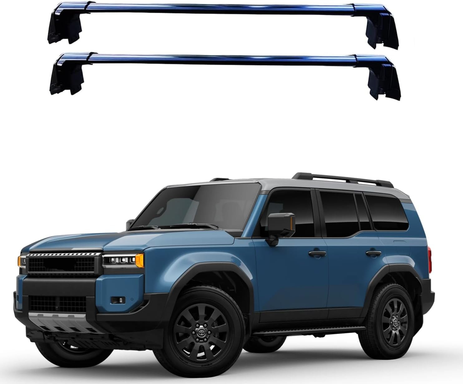 ROKIOTOEX Coyote Roof Rail Crossbars Fits 2024-2025 Land Cruiser, Black ...