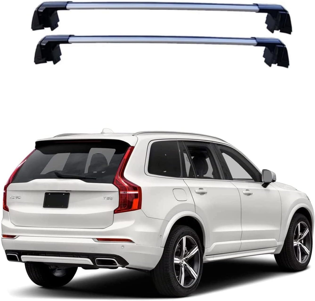 ROKIOTOEX Coyote Roof Rack Crossbars for 2016-2025 XC90 Silver ...