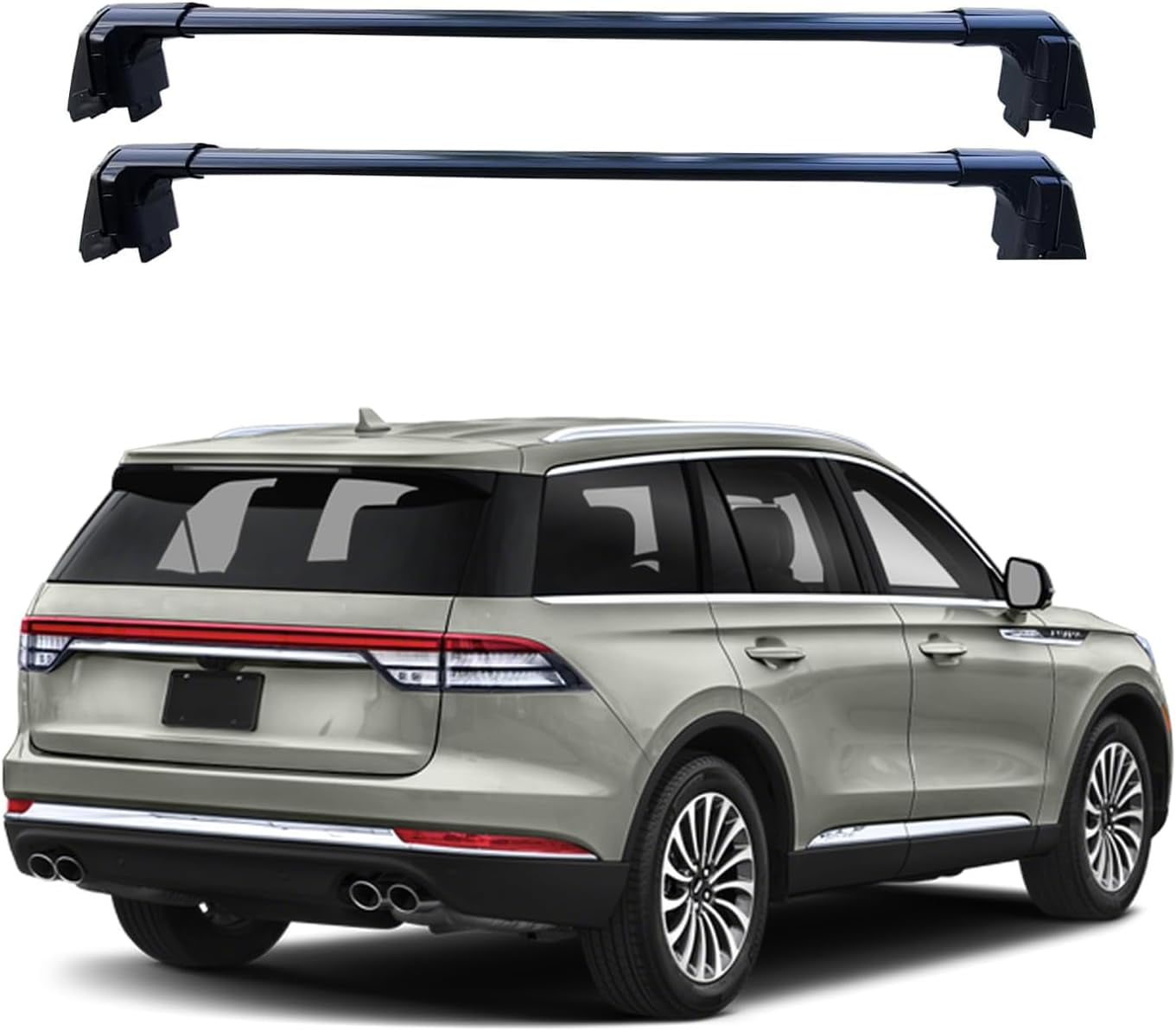 ROKIOTOEX Coyote Roof Rack Crossbars Fit for 2020-2025 Lincoln Aviator PHEV Flush Side Rails ...
