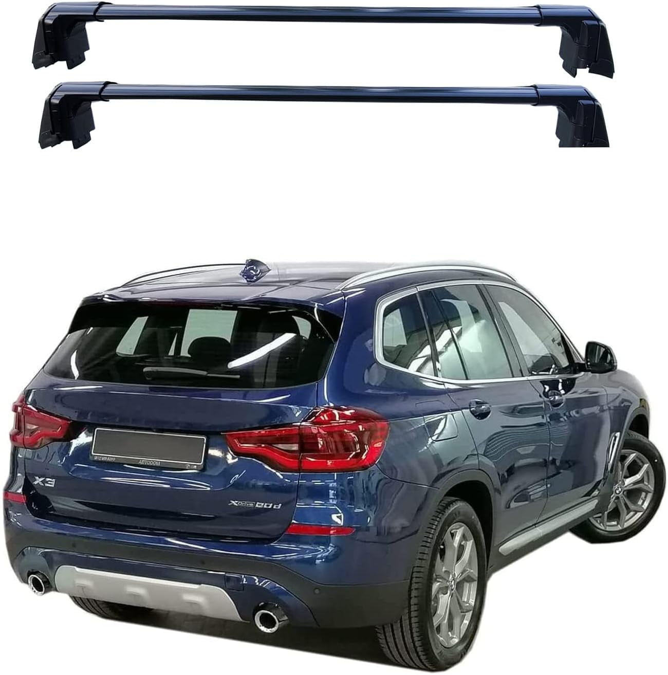 ROKIOTOEX Coyote Roof Rack Crossbars Fits 2017-2024 BMW X3 M, X3 PHEV Flush Side Rails, Lockable ...