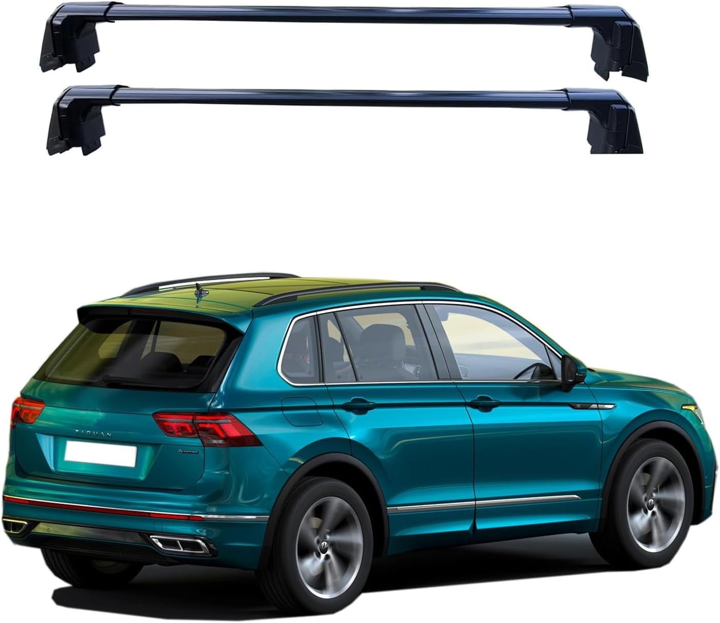 ROKIOTOEX Coyote Roof Rack Crossbars for 2018-2026 Tiguan Black ...