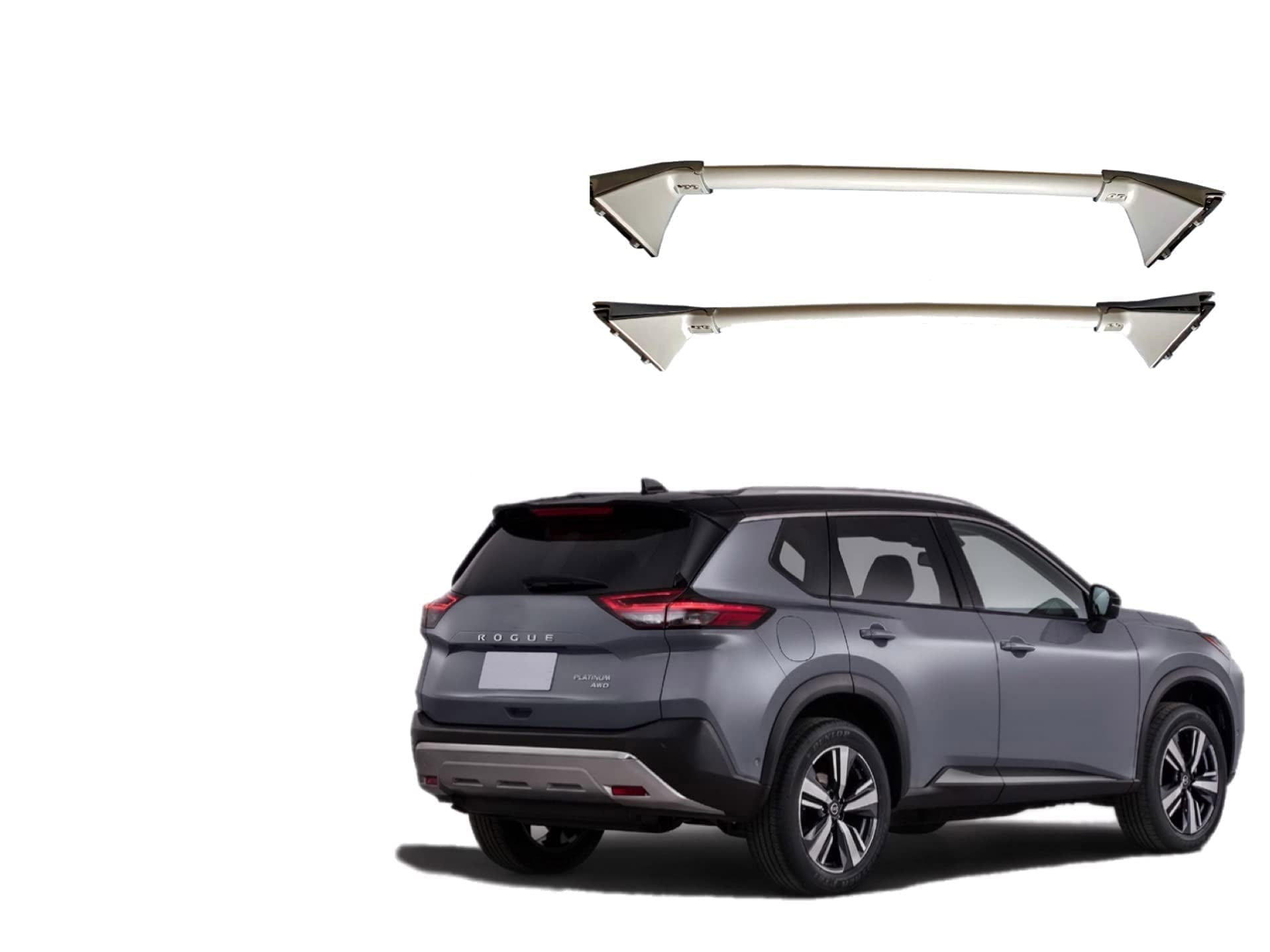ROKIOTOEX Coyote Roof Rack Crossbars Fit for 2021 - 2025 Rogue Silver ...