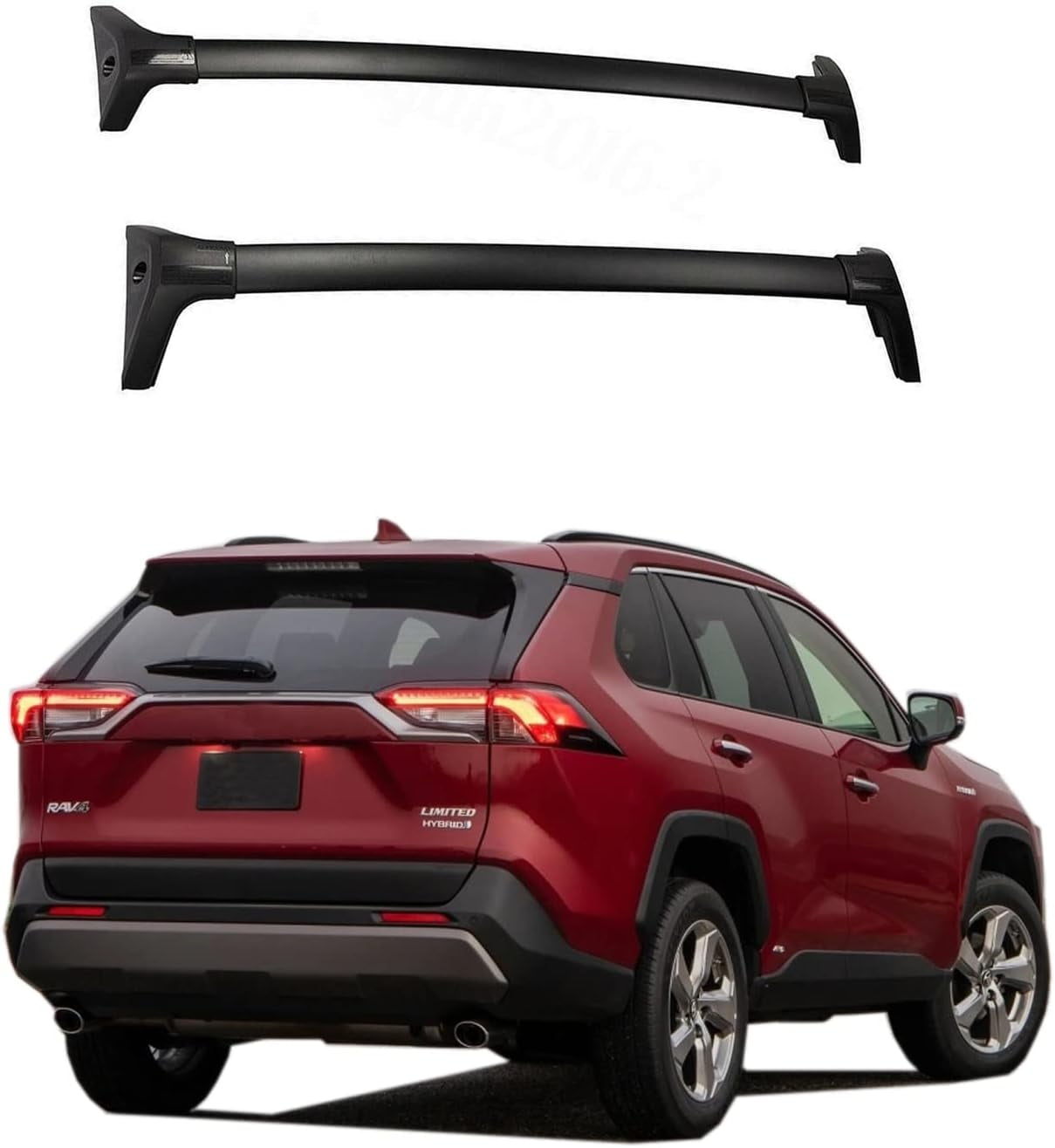 ROKIOTOEX Roof Rack Crossbars for 2019-2025 RAV4 Hybrid Black Cross ...