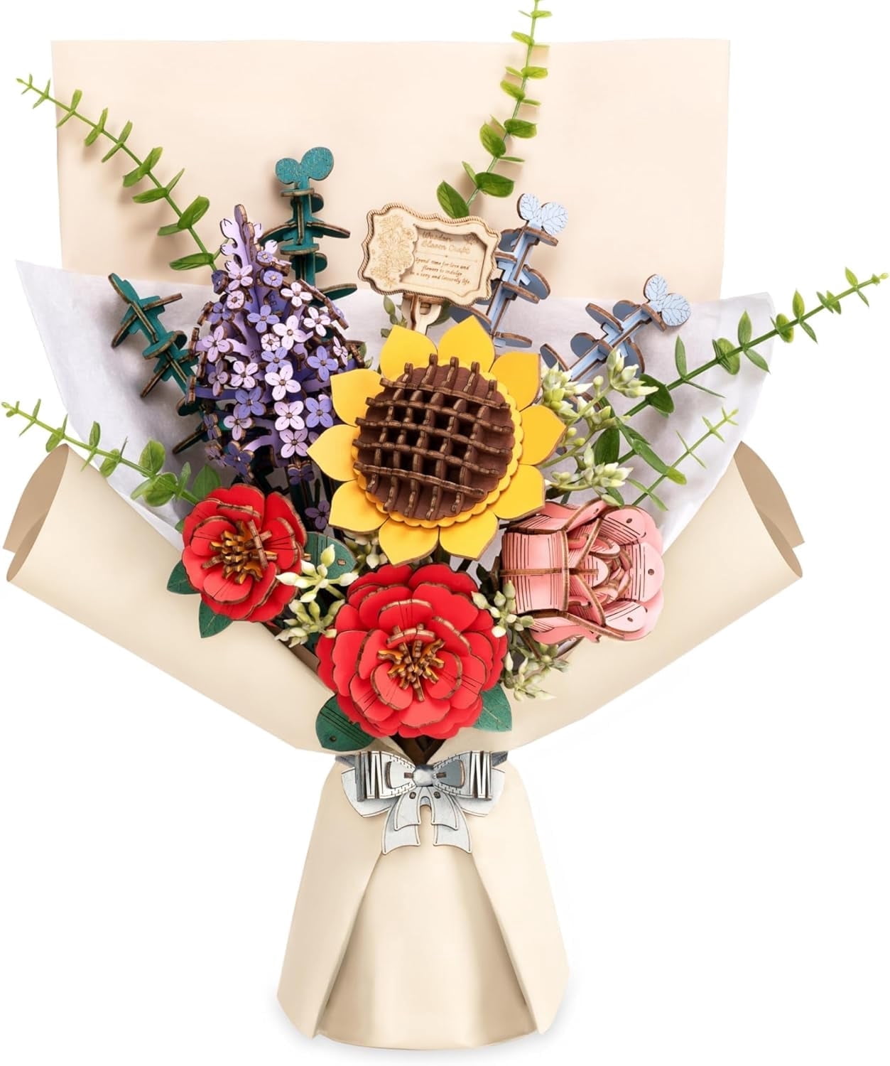 ROKR, Flower Bouquet 3D Wooden Puzzle DIY Model Kit, 581PCS - Walmart.com