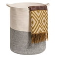 "ROKR Large Cotton Rope Laundry Basket, HOME Tall Woven Hamper for ...