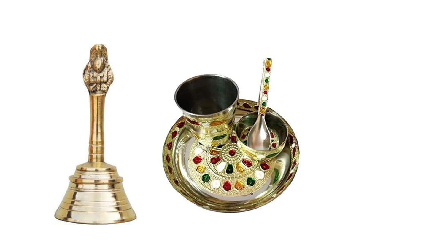 ROLIMOLI Laddu Gopal ji ke BartanPooja bhog thali Small 4 pcs Set ...